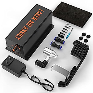 Laser Air Assist, DEWALLIE Laser Air Pump with 16L/min Airflow for 99% Laser Engraver Removing Smoke and Dust, Low Noise and Easily Assemby