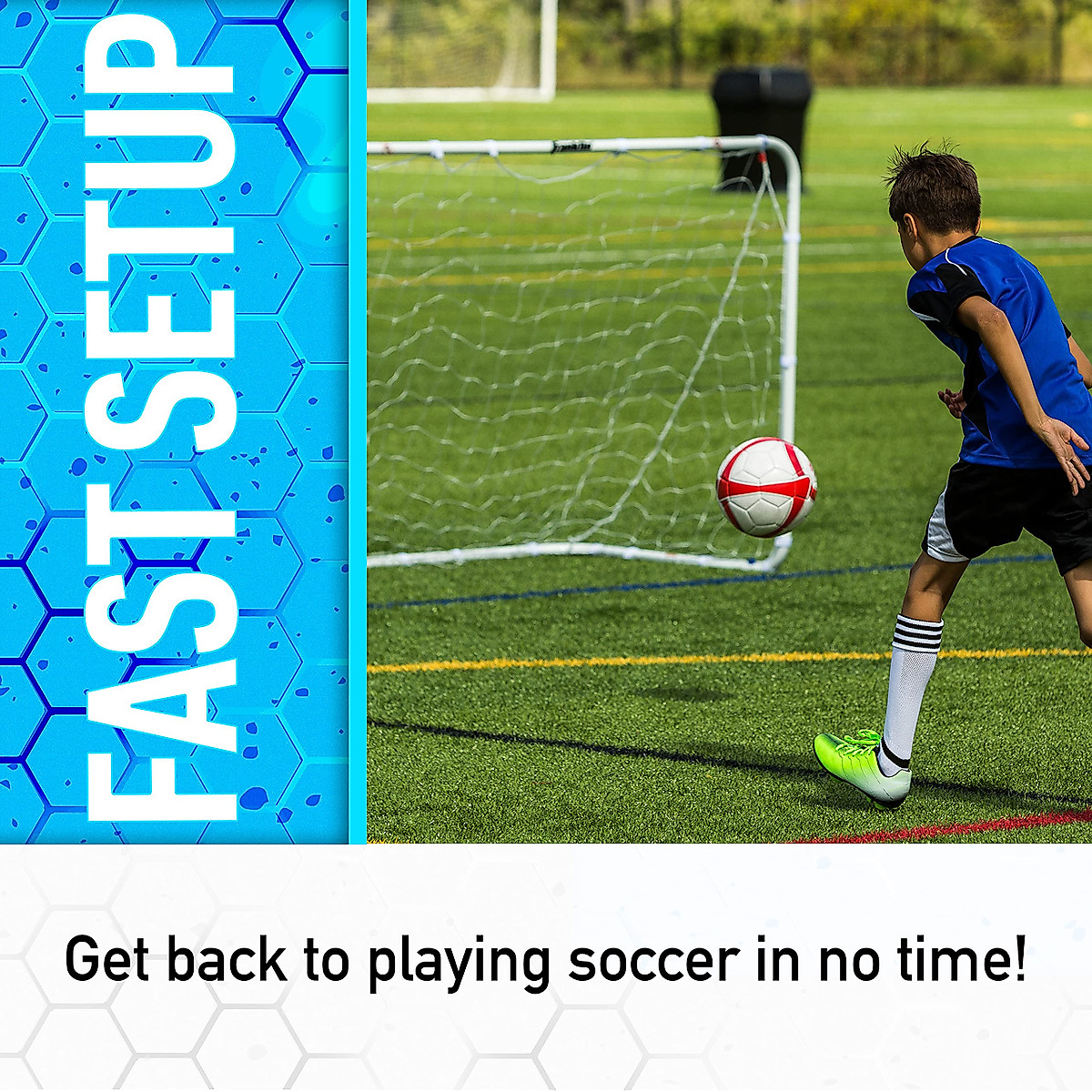 Franklin Sports Soccer Replacement Goal Nets and Soccer Goal Straps - Replacement Soccer Net For 6'x4' Soccer Goals