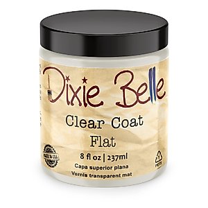 Dixie Belle Paint Company | Clear Coat | Polyacrylic Topcoat | Chalk-Friendly Furniture Paint Finish | Made in the USA (Flat, 8 Fl Oz (Pack of 1))