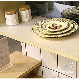 Bloss Shelf Liner Cabinet Pad Refrigerator Mat Table Mat Non Adhesive EVA Washable Drawer Liner for Kitchen Home (Clear, 17.7 ×59 Inch)