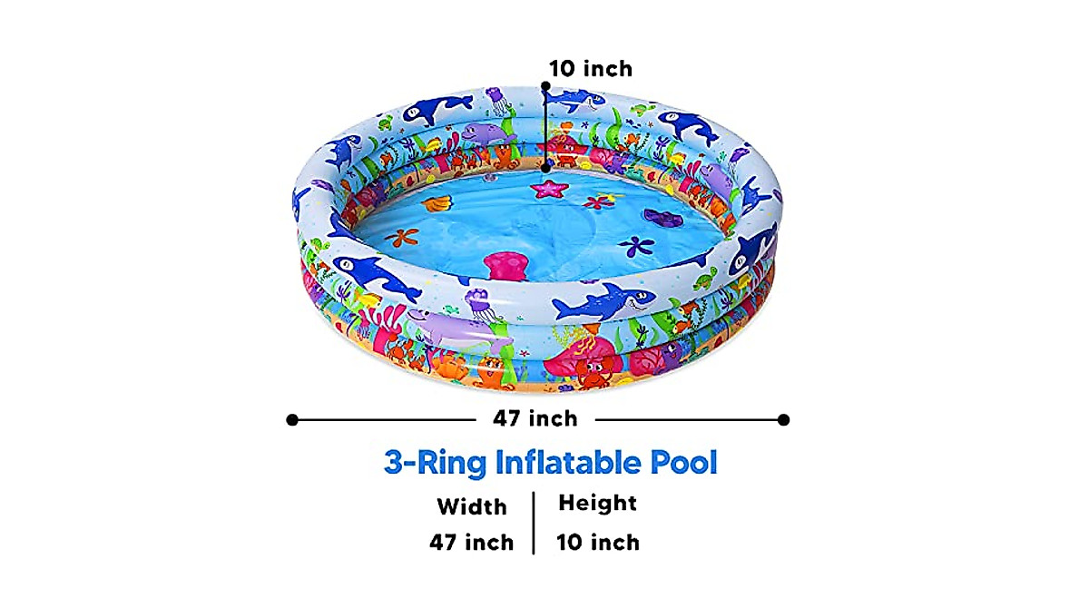 JOYIN 2 Pack 47" Inflatable Baby Pools for Summer Fun