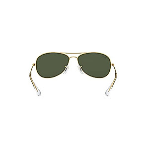 Ray-Ban Men's RB3362 Cockpit Aviator Sunglasses, Gold/G-15 Green, 56 mm