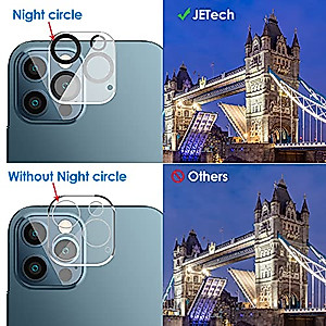 JETech Screen Protector for iPhone 12 Pro 6.1-Inch with Camera Lens Protector (Not for iPhone 12), Tempered Glass Film, 2-Pack Each