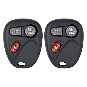 Keyless2Go Replacement for Keyless Entry Car Key Vehicles That Use 3 Button 15732803 KOBUT1BT - 2 Pack