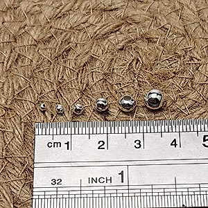 Chenkou Craft 1Box 1950pcs Assorted of 6 Sizes Metal Tinny Spacer Beads Jewelry Making Supplies (Siver, Mix)