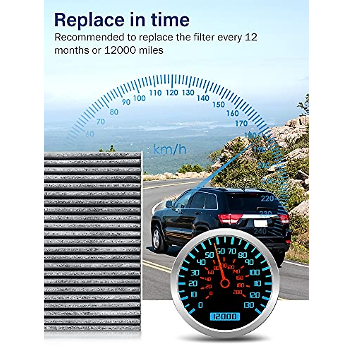 Kootek Cabin Air Filter with Activated Carbon, 2pcs Car Automotive Replacement Passenger Compartment Air Filters for Toyota 4Runner, RAV4, Corolla, Camry, Highlander, Tundra, Subaru, CP285, CF10285