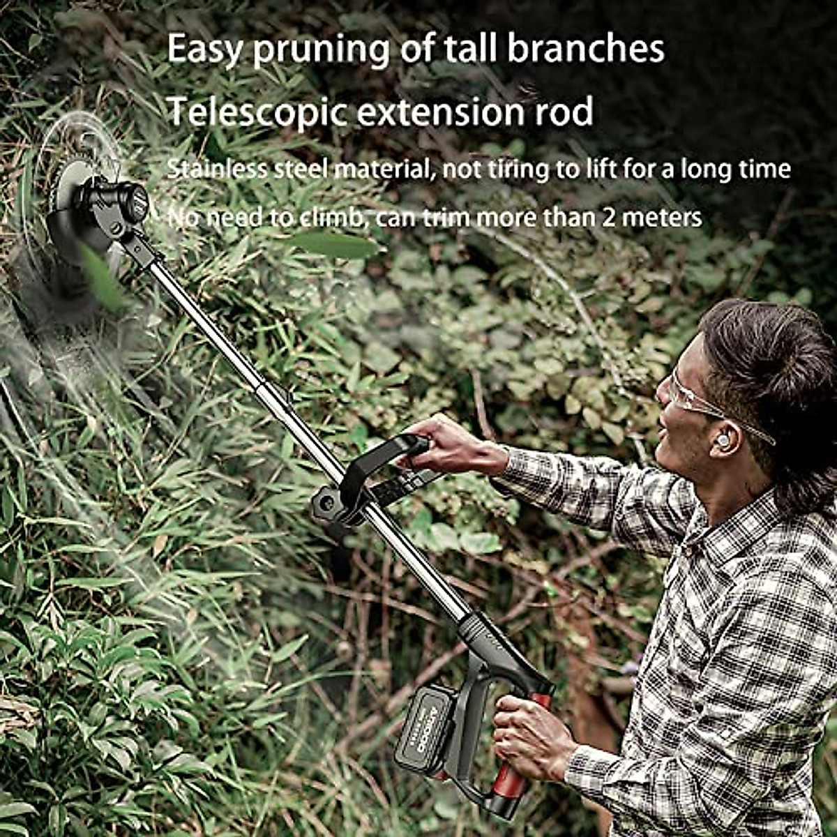 Cordless Lawn Edger Battery Powered, 21V Electric Lawn Edger Edger Lawn Tool for Home Garden, Lawn, Yard, Bush Trimming & Pruning