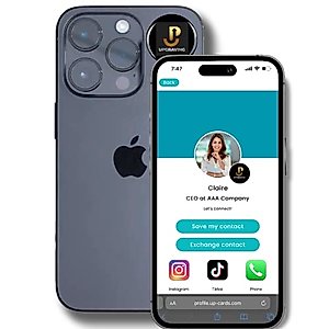 Smart Digital Business Card for Networking - NFC Digital Business Sticker for the back of the phone - Digital Business Tag - Tap to Share - No App Required