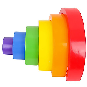 Curious Melodies Wooden Toys Nesting Rainbow Stacking Blocks - Fire | Nature Toy Block Sets