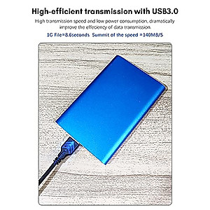 ERYUE 1TB USB3.0 High-Speed Portable Hard Disk 2.5 inch SATA Mobile Hard Drive High-Speed Transmission for PC Laptop Blue