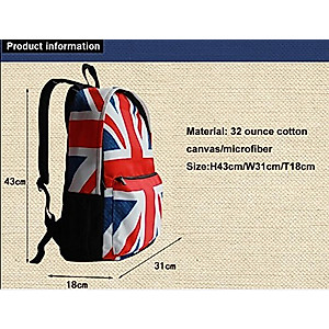 Fashion Unisex Canvas Rucksack Vintage Computer Laptop Backpack School Travel Shoulder Backpack Bag (Wolf with Rose) CPB-60