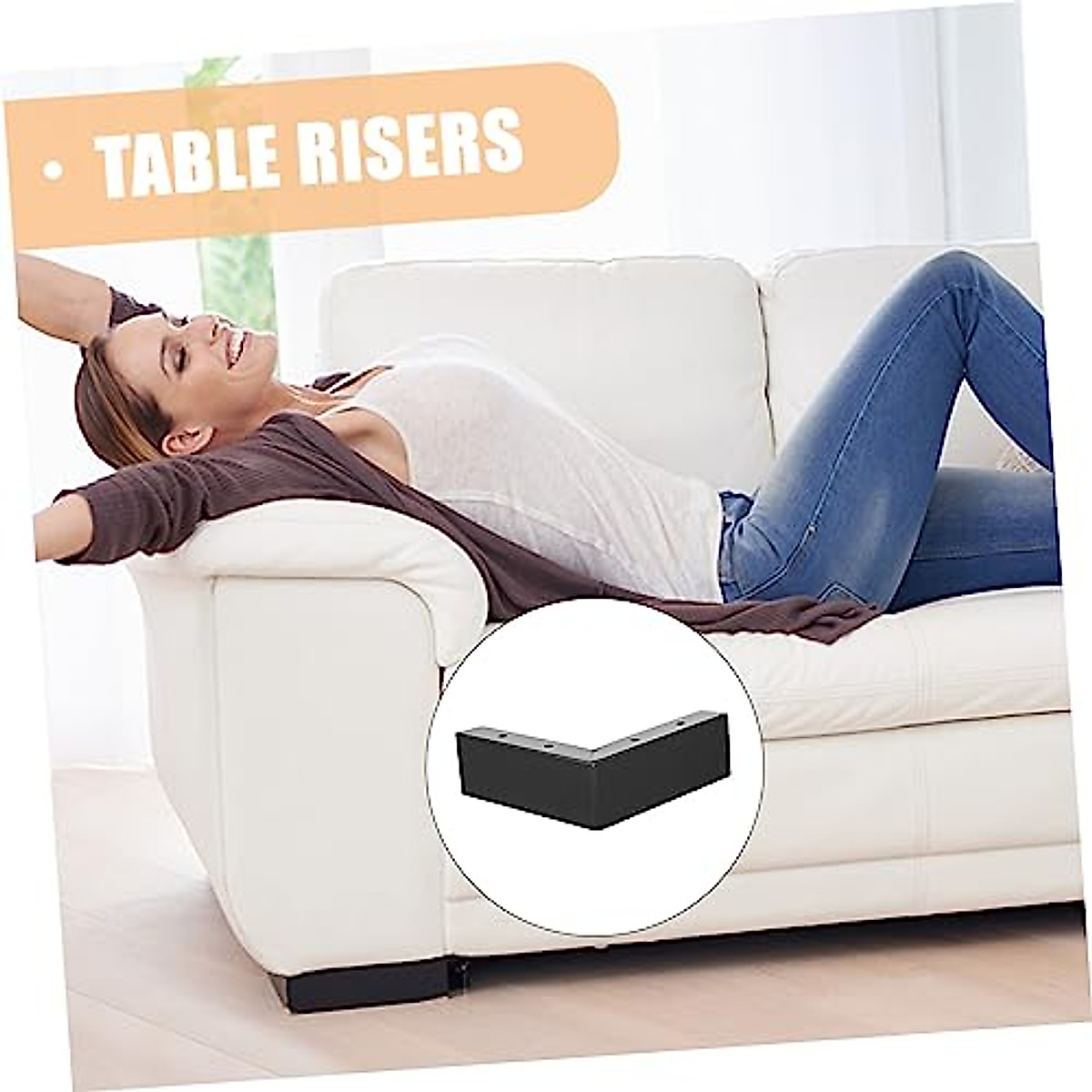 Chair Table 1 Set Furniture Support Legs Coffe Table Legs Floor Protectors Sofa Protector Furniture Foot Riser Table Feet Covers Table Risers Furniture Iron Riser Fridge Riser