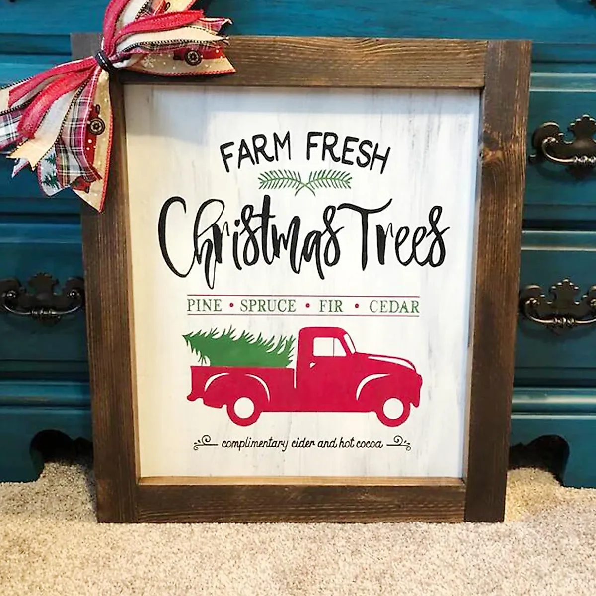 10 Pieces Large Christmas Stencils for Painting on Wood, Reusable Merry Christmas Stencil Candy Cane Christmas Tree Farm Template Holiday Stencils for Wood Sign DIY Crafts (10Pieces large christmas-1)