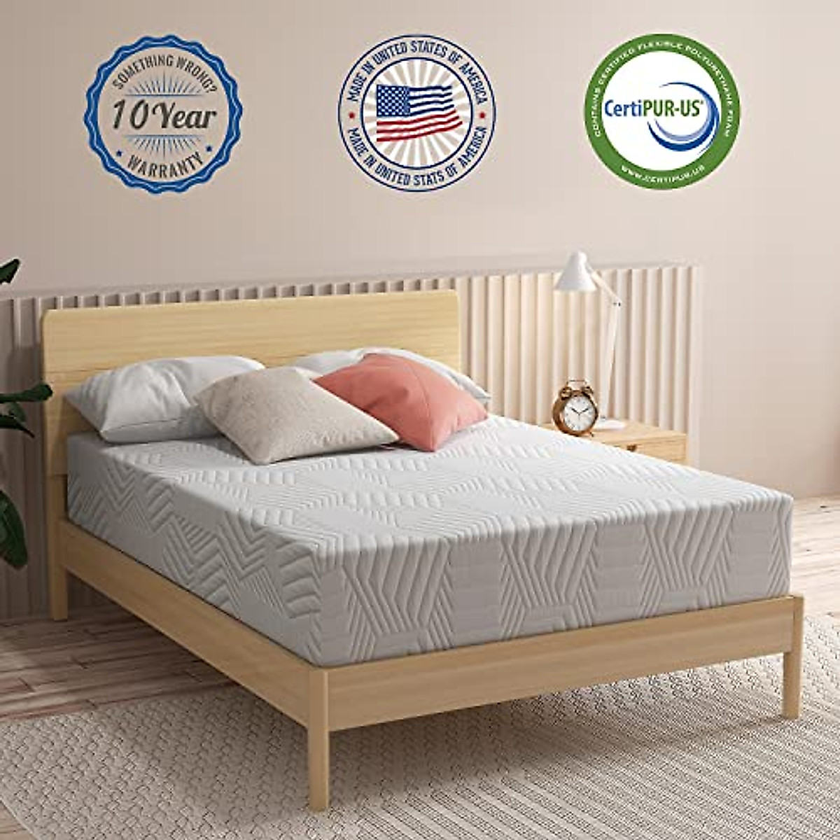 Queen Size Mattress in a Box, 12 inch Memory Foam Bed Mattresses, Medium Feel