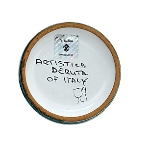 RAFFAELLESCO DELUXE Spoon Rest Large [RA028S] - Authentic hand painted in Deruta, Italy. Original design. Shipped from the USA with Certificate of Authenticity.