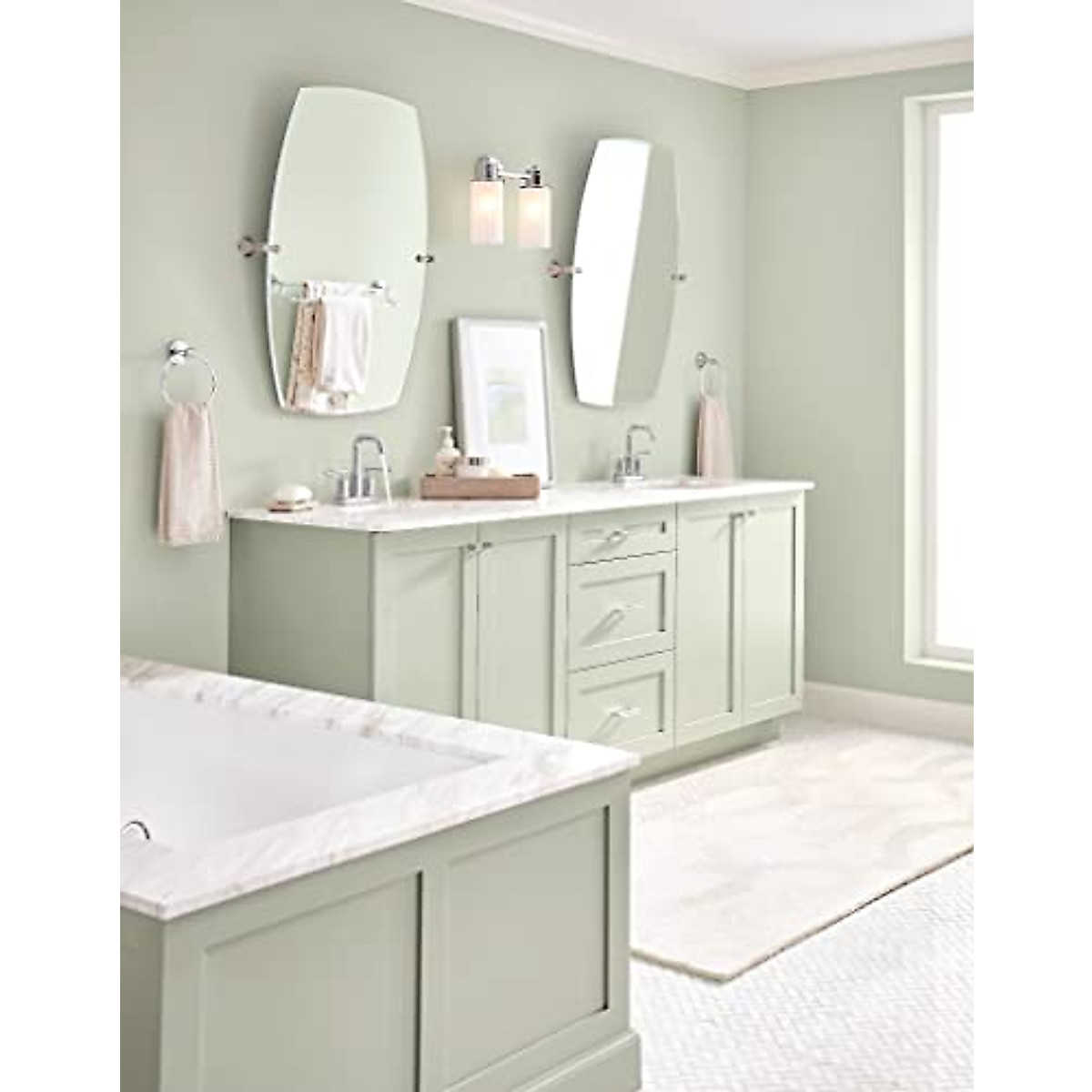 Moen Gibson Chrome Two-Handle Centerset High Arc Modern Bathroom Faucet with Drain Assembly, 6150