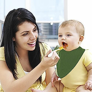 HBselect Muslin Baby Bibs 12 Pack Baby Bandana Bibs 100% Cotton for Unisex Boys Girls Absorbent Bib for Teething Drooling