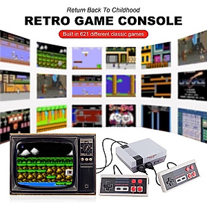 Mini Classic Retro Game Console: Video Games System HDMI 621 Games and 2 Handheld Controllers - Old Arcade Games Consoles Plug and Play Video Games for TV- Gift for Kids Boy Adults