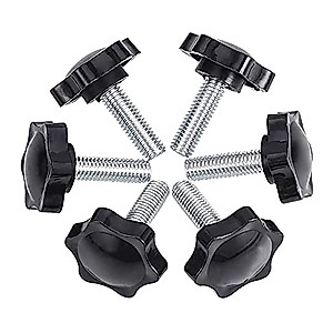 INCREWAY 6pcs M8x25mm Plum Blossom Shape Threaded Knurled Thumbscrew Grip Knobs Thumb Screw