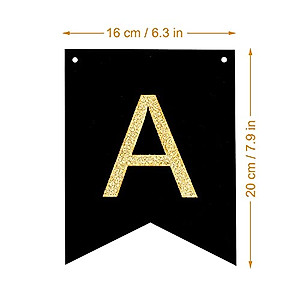 AHAYA Congratulations Congrats Banner, 2022 Graduation Party Decoration Supplies, Retirement or Wedding Anniversary Party Decorations, Shimmering Gold Letters & Black Background, NO Assembly Required