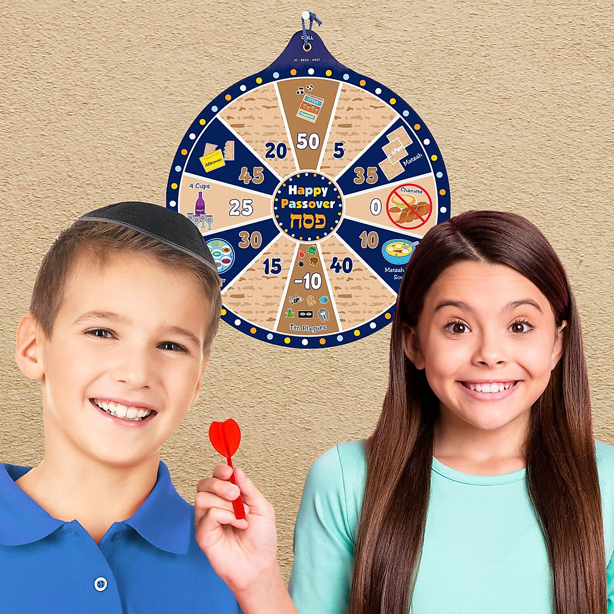 Rite Lite Passover Magnetic Dart Game Gift Set - Passover Dart Board, Passover Games, Passover Toy Dart Gift Set for Kids and Adults Alike, Educational & Fun Passover Gift for Pesach & All Seder Long!
