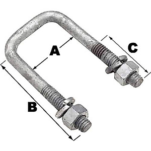 SEACHOICE Square U-Bolt 7/16 x 3-1/16 x 2-13/16