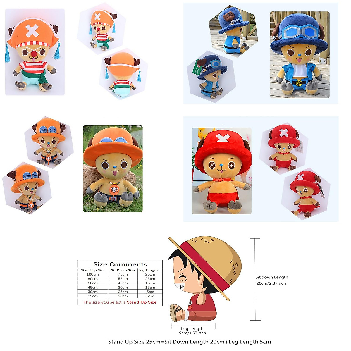 Stuffed Anime Plush Doll for Anime Cartoon Fans Anime Plush Toy Collectibles Stuffed Soft Plush Doll