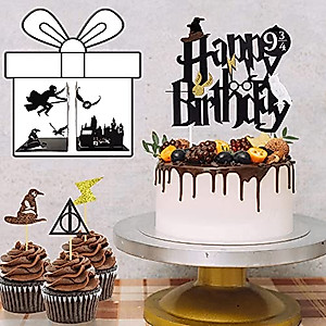 NEFSO Decorative Bookends for Bookshelf, Black Magic Book Stopper, Unique Gifts for Family Friends Kids, Study Room Home Office Décor (NEFSO220723-1)