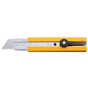 OLFA 25mm Extra Heavy-Duty Utility Knife (H-1) - Multi-Purpose Custom Cutting Depth Utility Knife w/ Anti Slip Grip & Snap-Off Blade, Replacement Blades: Any OLFA 25mm Blade