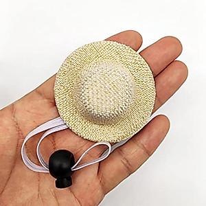 Lizard Bearded Dragon Hat 2Pcs Reptile Caps Helmet Clothes Costume Clothing Adjustable Top Hat Breathable Hawaiian Dog Headwear Headdress for Pet Small Animal Guinea Pig Gecko Hamster Ferret