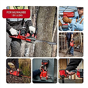 【3RD-Generation!】 TenHutt 2 Pack 6.0Ah M18 18V Replacement Battery for Milwaukee M18 Battery 48-11-1820 48-11-1850 48-11-1860 48-11-1828 48-11-10 for Milwaukee Cordless Power Tools Lithium Battery