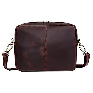 Leather Crossbody Bags for Women, Leather Shoulder Bag, Leather purse Cross Body Bag Full Grain Leather with Adjustable Strap (brown)