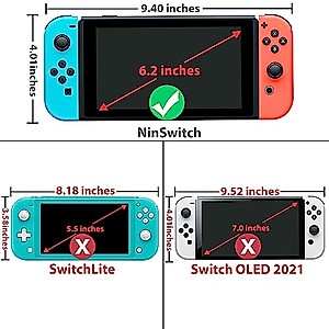 Nintendo Switch Screen Protector, TJS [Tempered Glass] [2-Piece] [Works While Docking] - 0.3mm Thickness/Bubble Free/Ultra Clear/9H Hardness/Anti-Scratch/Shatterproof/Anti-Fingerprint (Clear)