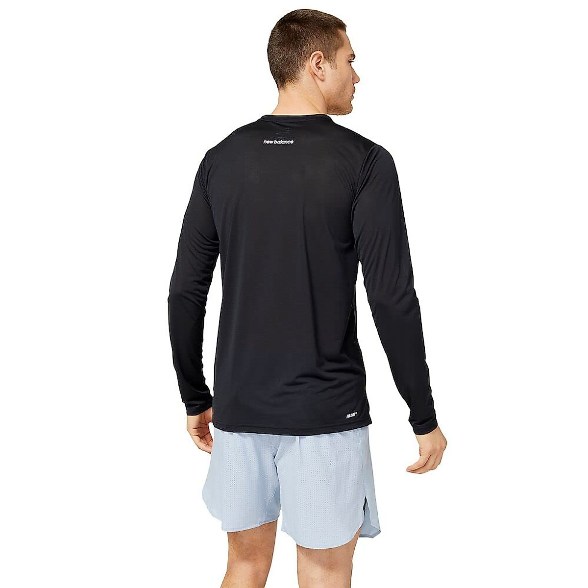 New Balance Men's Accelerate Long Sleeve 22, Black, Medium