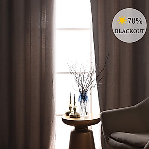 MINGSHIRE 95 Inches Long Blush Pink Premium Checkered Textured Blackout Curtains with Grommet, Super Soft Thick/Privacy Assured/Elegant Style for Kids Girls Room, 52x95, 2 Pcs