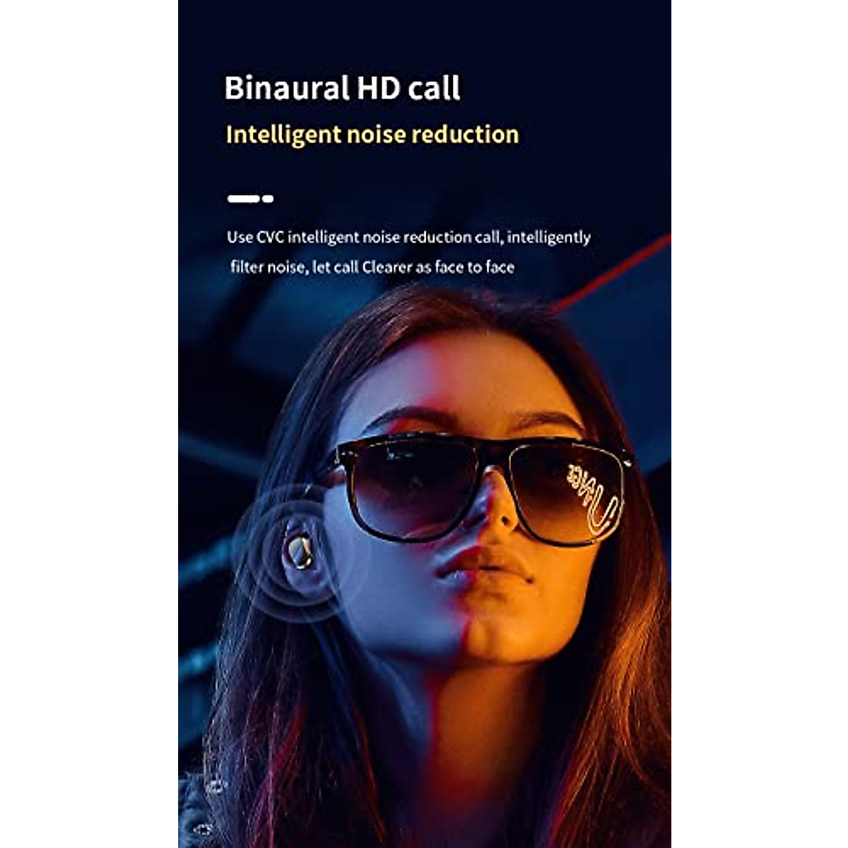 Bluetooth Headphones V5.3 Wireless Earbuds 48HRS Standby Battery Life with Wireless Charging Case & LED Power Display Deep Bass IPX7 Waterproof Earphones Microphone Stereo Headset for iPhone & Android