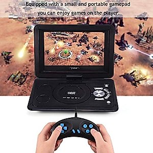 Zerone 13.9inch HD Portable DVD Player, MP3/CD/TV Player with Swivel Screen Built-in Rechargeable Battery Supported Secure Digital Memory Card and USB Direct Play (US Plug 110-240V)