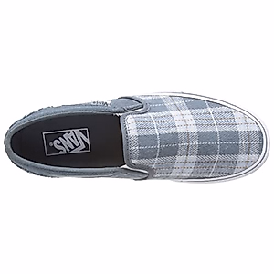 Vans Unisex Asher Platform Slip On Low Cut Design Skate Shoe Sneaker - Plaid Mix Dark Grey 7.5
