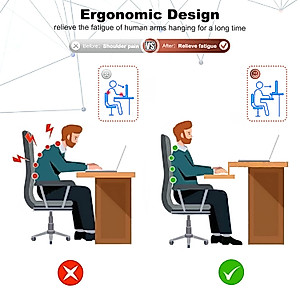 TOKPELA Keyboard Tray Under Desk for Corner L Shaped Desk, Ergonomic Corner Desk Keyboard Tray，Under The Desk Slide Out Computer Keyboard & Mouse Tray， 27.28" W x 11.85" D x 0.83”H (Light Walnut)