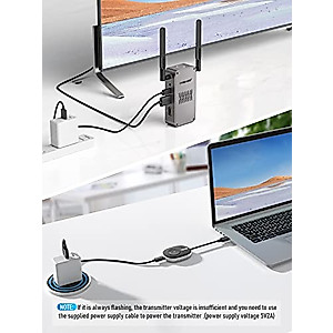 Wireless HDMI Transmitter and Receiver 4K - Wireless HDMI Extender 5G Kit, 165FT Range Signal Through Walls/Floors, Streaming from Laptop, Phone, Netflix, YouTube, PS5 to HDTV/Projector