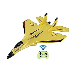 Bylesary Rc Airplane 2.4ghz Adults Kids with Controller Airliner Toy, with Light Foam Emulate Model Fighter, Easy Flying Anti-Crash Remote Control Aircraft Toys