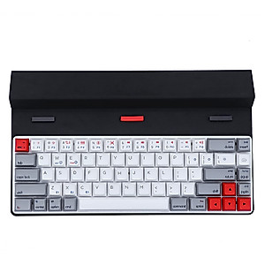 EPOMAKER NT68 65% RGB Hotswap Bluetooth 5.1 Wireless Wired Mechanical Gaming Keyboard with Foldaway Stand, 1900mAh Battery for Mac/Win/Gamer (Chocolate Brown Switch, Grey White for Mac)
