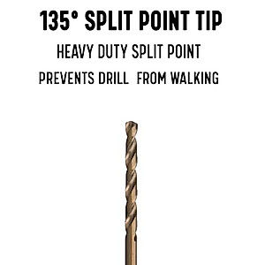 Drill America - GLBCOX121/4 1/4" x 12" Cobalt Aircraft Extension Drill Bit, GLBCO Series