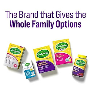 Culturelle Daily Probiotic Capsules For Men & Women, Most Clinically Studied Probiotic Strain, Digestive & Gut Health, Supports Occasional Diarrhea, Gas & Bloating, 1 Month Supply, 30 CT