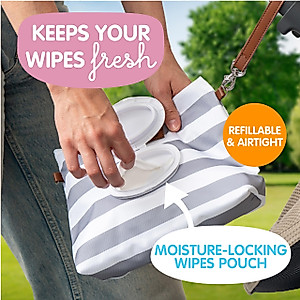 Bumco Diaper Clutch - Portable Wipes Dispenser & Baby Travel Essentials, Airtight Refillable Wipes Container