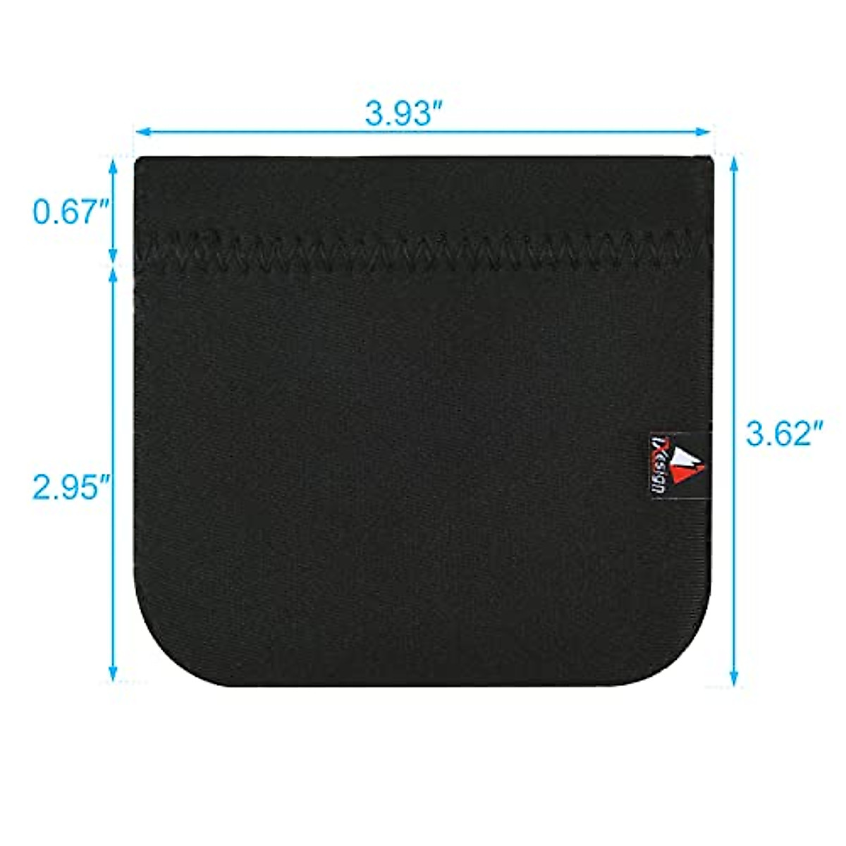 TXEsign 4" x 4" inch Neoprene Protective Carrying Snap Case Bag Pouch Compatible with Varias Earpods Earphone Headsets/Cables (4" x 4" Case)