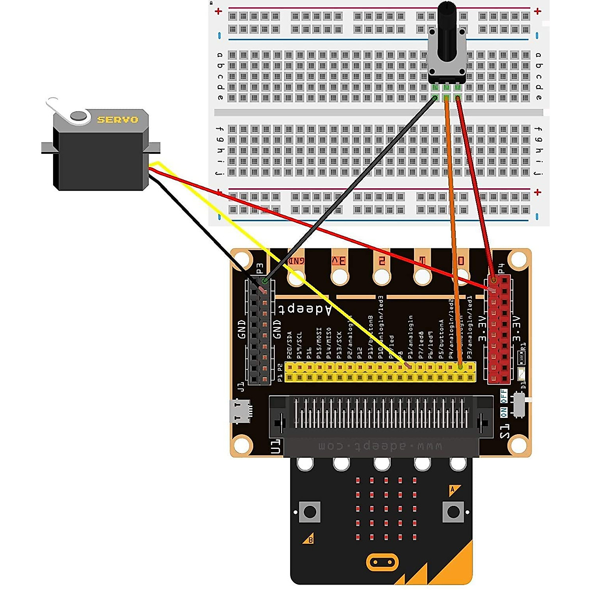 Gewbot BBC Micro:bit Starter Kit | Electronic Starter Kit for Micro:bit with 31 Projects Tutorial Book