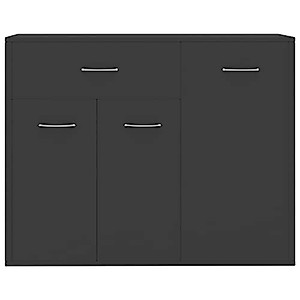 SEASD Sideboards and Buffets Cabinet with Storage Decor Gray 34.6"x11.8"x27.6" Chipboard