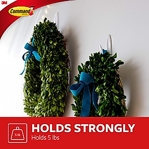 Command Large Designer Hooks, Holds up to 5 lb, 16 Wall Hooks with 24 Command Strips, Organize Damage-Free, No Tools Wall Hooks for Hanging Decorations in Living Spaces