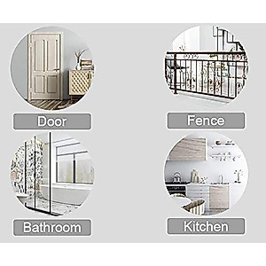 Eywlwaar Over The Door Hooks 6 Hanger Rack Decorative Metal Rack for Home Use Hats Coats Key Bag Clothes Scarfs Hooks (Black)